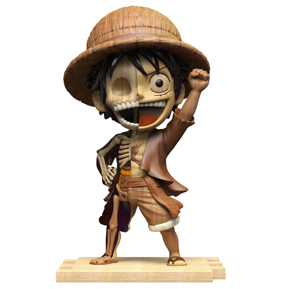Woodworked Dissected Luffy – Premium Worked